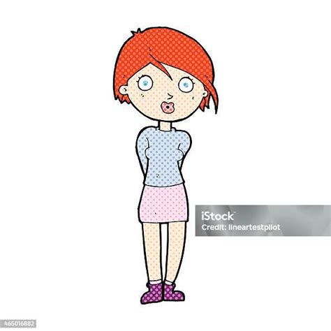 Kartun Komik Gadis Terkejut Ilustrasi Stok Unduh Gambar Sekarang