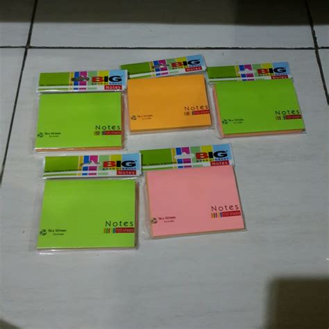 Jual Sticky Notes Post It BIG 76 X 101mm Tumpuk Isi 100 Sheets Shopee Indonesia