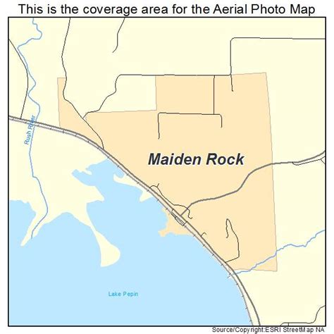 Aerial Photography Map Of Maiden Rock Wi Wisconsin