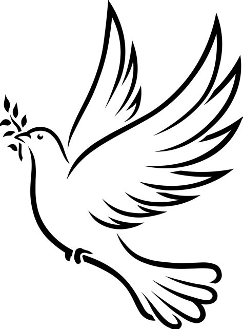 Clip Art Dove Elegant Symbol Of Peace And Hope In Digital Art