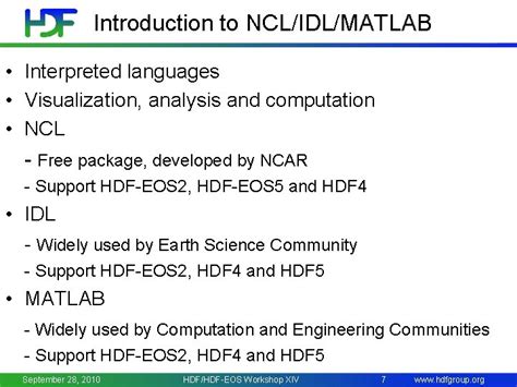The Hdf Group Easy Access Of Hdf Data