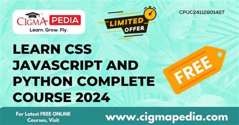 Learn Css Javascript And Python Complete Course 2024 Free Udemy Course Cigma Pedia