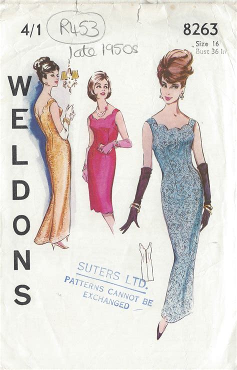 1960s Vintage Sewing Pattern Dress B36in R453 The Vintage Pattern Shop