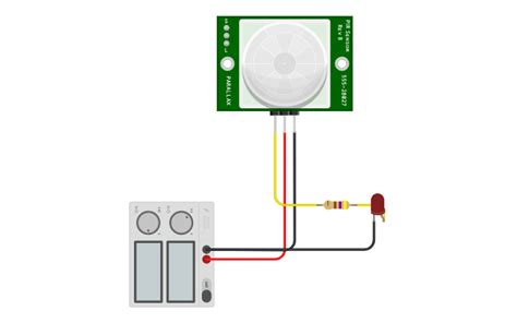 Circuit Design Motion Detector Tinkercad