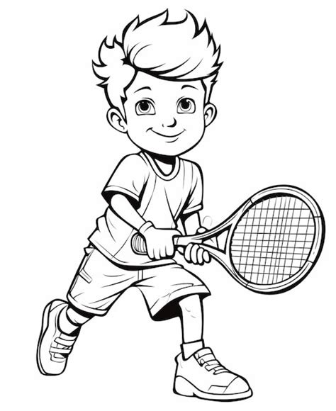Tennis Clipart Black And White