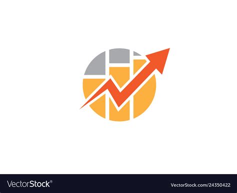 Shape And Chart Bar Arrow For Statistics And Vector Image