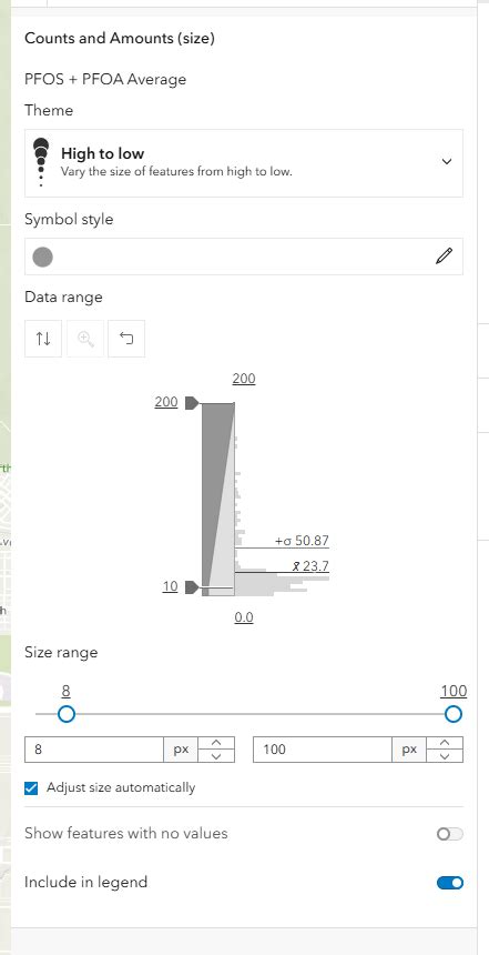 Counts And Amounts Size Style Option In New Map Esri Community