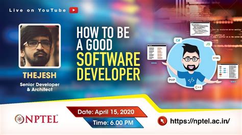 Livehow To Be A Good Software Developer Youtube