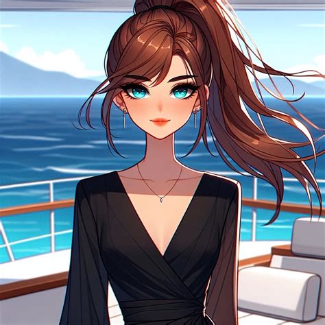 Anime Girl Wearing Black Dress Conceive Fanart
