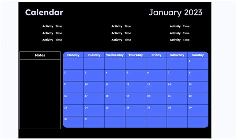 Download A Free Calendar Template For Google Docs