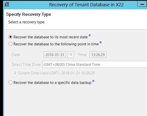 Recovering The Database With SAP HANA Studio Dell Validated Design