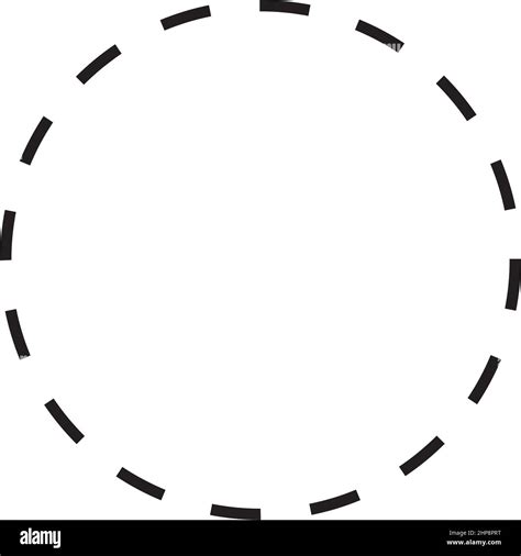 Circle Shape Dashed Icon Vector Geometry Symbol For Creative Graphic Design Element In A Flat