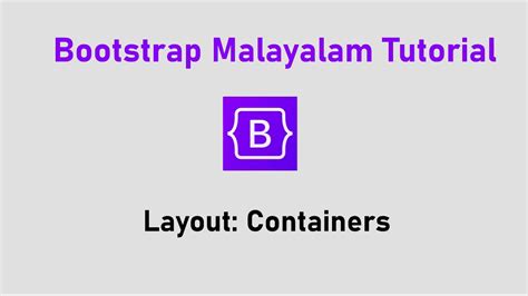3 Containers Bootstrap Malayalam Tutorial Youtube