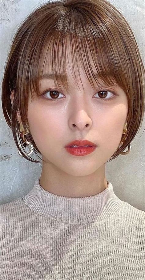 30 Cute Short Hair With Bangs Korean Style Soft Bob With Bangs For