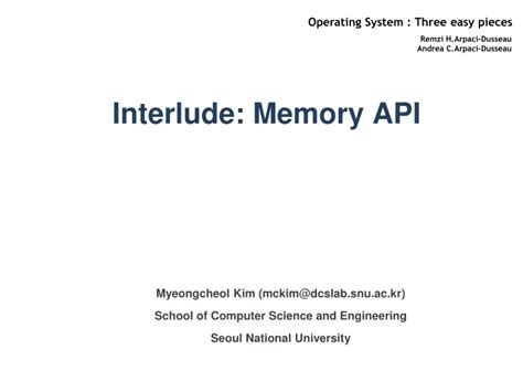 Ppt Interlude Memory Api Powerpoint Presentation Free Download Id