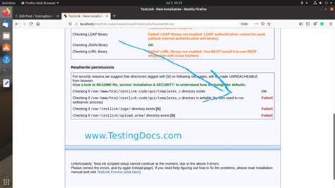 How To Fix Readwrite Permissions Failed Error During Testlink Install