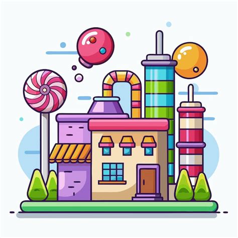 Premium Vector Playful Candy Factory Vector Icon Illustration