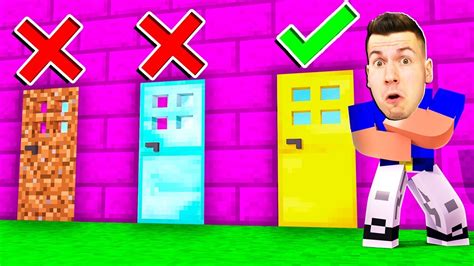 ВЫБЕРИ ПРАВИЛЬНУЮ ДВЕРЬ ЧТОБЫ ВЫЖИТЬ КАК СДЕЛАТЬ ЛОВУШКУ За 10 СЕК Нуб Против Про Майнкрафт БАТЛ