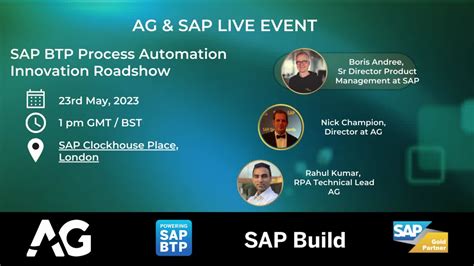Ag Consultancy And Apps Ltd On Linkedin Sap Inpersonevent Sapbtp Sapbuild Sap Drivebtp