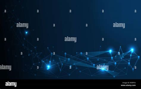 Abstract Technology Network Structure Background Futuristic Plexus Effect Computer Geometric