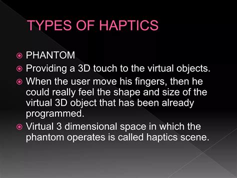 Haptic Technology Ppt
