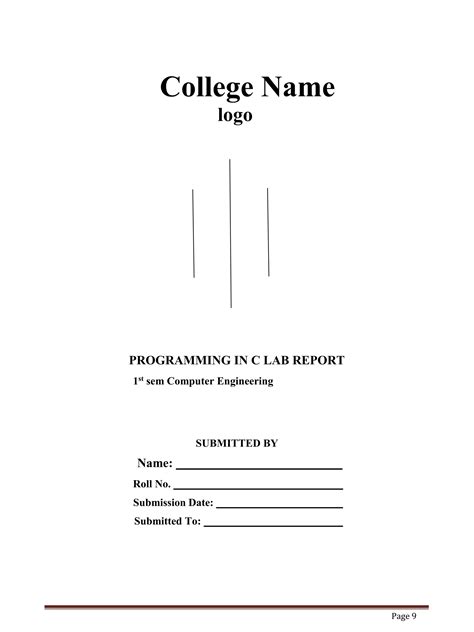 Lab Report Sample Of C Programmingdocx