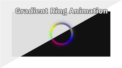 Gradient Ring Animation Using Html And Css Stackfindover