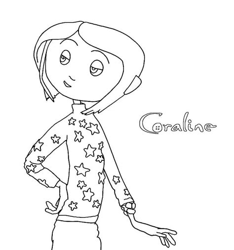 Preciosa Coraline Para Colorear Imprimir E Dibujar Coloringonly Com