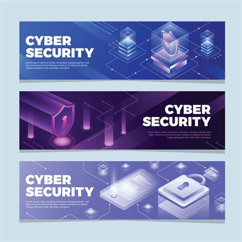 Cyber Security Banner Vector Art Icons And Graphics For Free Download