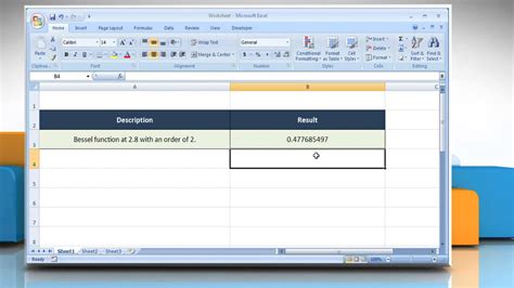 How To Use The Besselj Function In Excel Tutorial Youtube