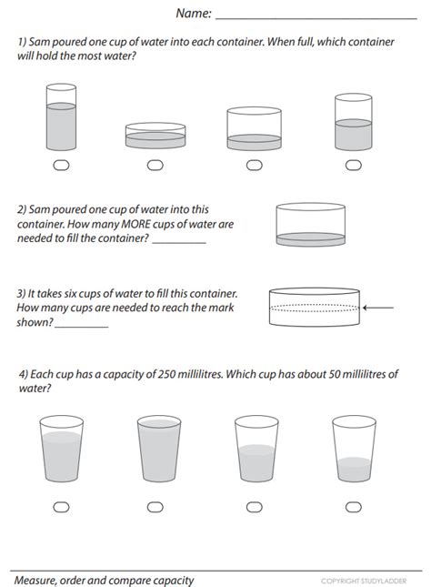 Measure Order And Compare Capacity Studyladder Interactive Learning Games