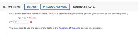 let z be the standard normal variable find z if z