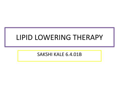 Lipid Lowering Therapypptx