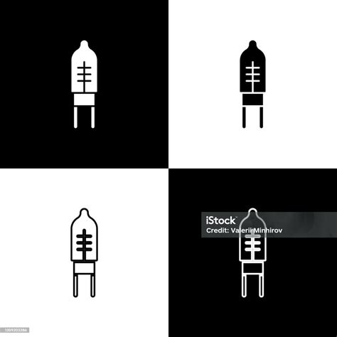 흑백 배경에서 격리된 발광 다이오드 아이콘을 설정합니다 반도체 다이오드 전기 부품 벡터 0명에 대한 스톡 벡터 아트 및 기타 이미지 0명 Led 조명 개념 Istock