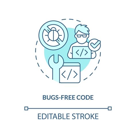 Bugs Free Code Turquoise Concept Icon Functional Programming Benefit