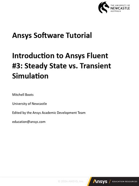 Steady State Transient Fluent Tutorial Tutsstflen24 Pdf Fluid Dynamics Simulation
