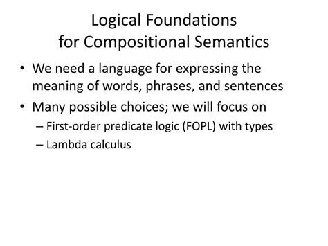 Ppt Formal Semantics Powerpoint Presentation Free Download Id4115142