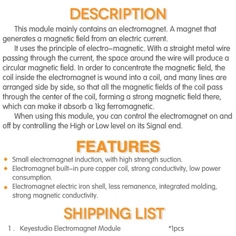 Keyestudio Electromagnet Module For Arduino Diy Projects Keyestudio Electromagnet Module For Arduino Diy Projects
