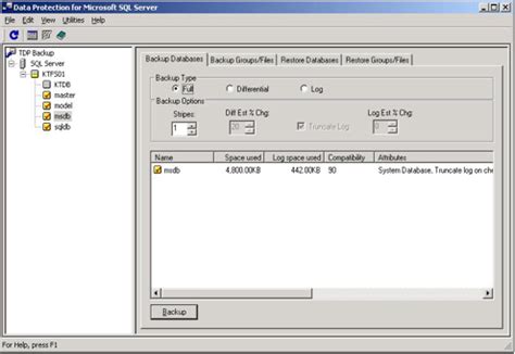 How To Backup And Restore MSSQL Databases Using IBM TDP For SQL GUI And