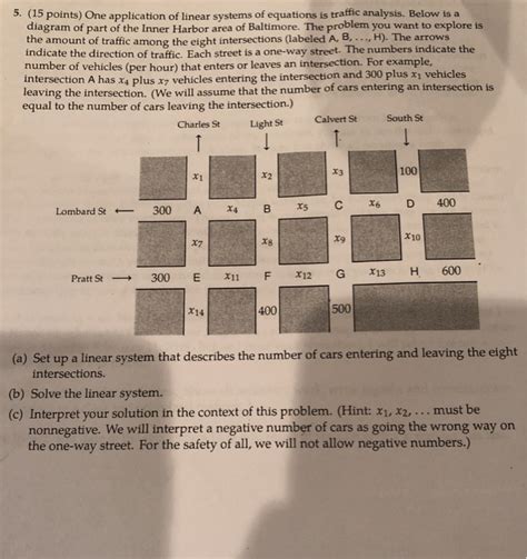 solved 5 15 points one application of linear systems of