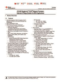 CC3100 SimpleLink Wi Fi And Internet Of Things Cc3100 Simplelink Wi Fi And Internet Of