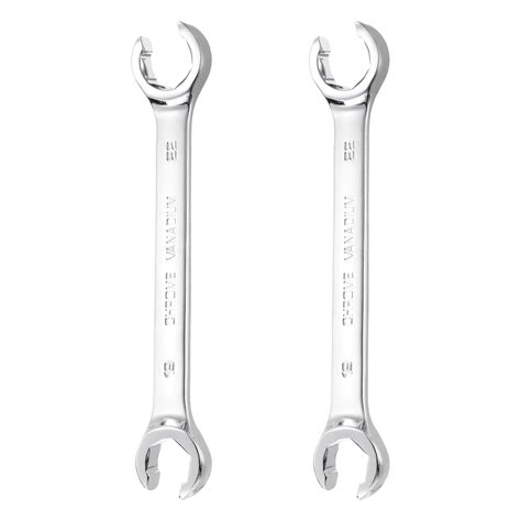 Uxcell 2pcs 19mm X 22mm Flare Nut Wrench Metric Double Open End 45