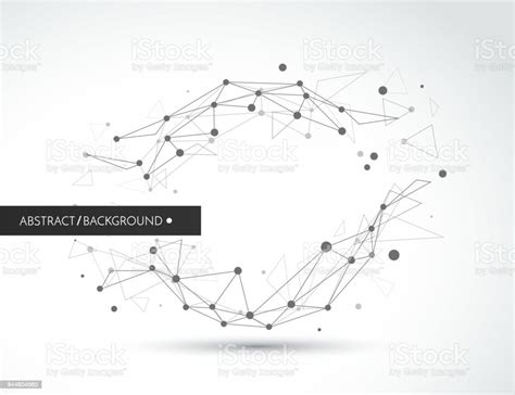 와이어 프레임 벡터 스 퓌 어와 디지털 추상 배경입니다 선과 점 들과 연결입니다 안녕하세요 테크 기술 Illiustration 3차원 형태에 대한 스톡 벡터 아트 및 기타