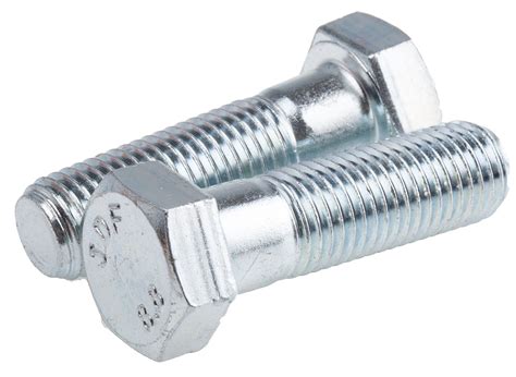 Clear Passivated Zinc Steel Hex Bolt M16 X 55mm Rs