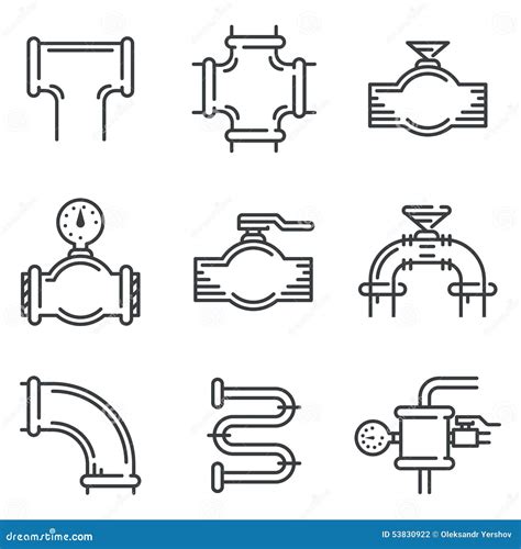 Gas Pipeline Black Icon Vector Sign On Isolated Background Gas
