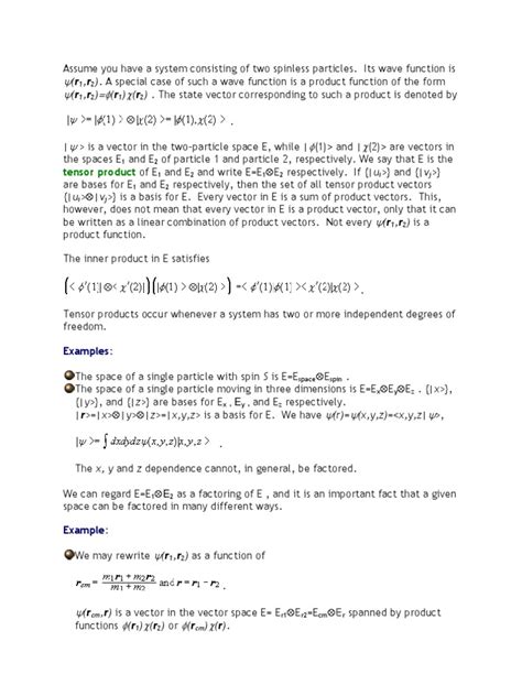 Tensor Product Pdf Eigenvalues And Eigenvectors Vector Space