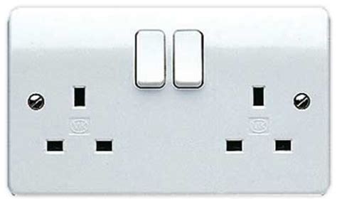 BEW Direct MK Logic Plus K2747WHI White 2 Gang Double Pole Switchsocket 13A