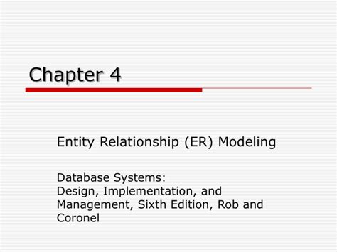ER Modeling Entity Relationship Diagrams Database Design