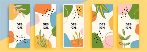 소셜 네트워크 스토리 벡터 일러스트레이션을 위한 트렌디한 편집 가능한 템플릿입니다 소셜 미디어를 위한 디자인 배경 Brand Name Online Messaging