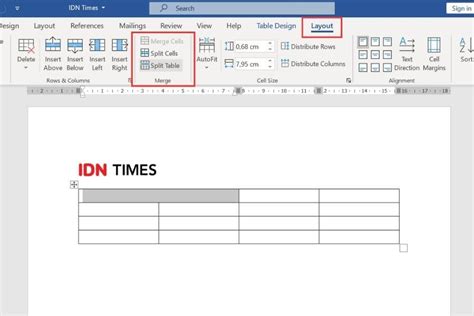 Cara Merge Cell Di Word Untuk Gabungkan Sel Pada Tabel